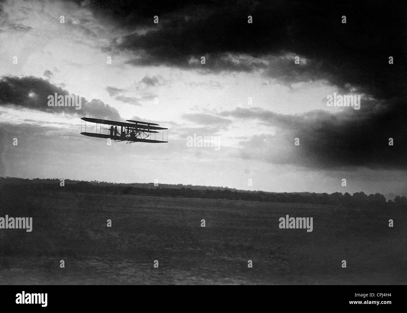 Wilbur Wright's flight, 1908 Stock Photo - Alamy