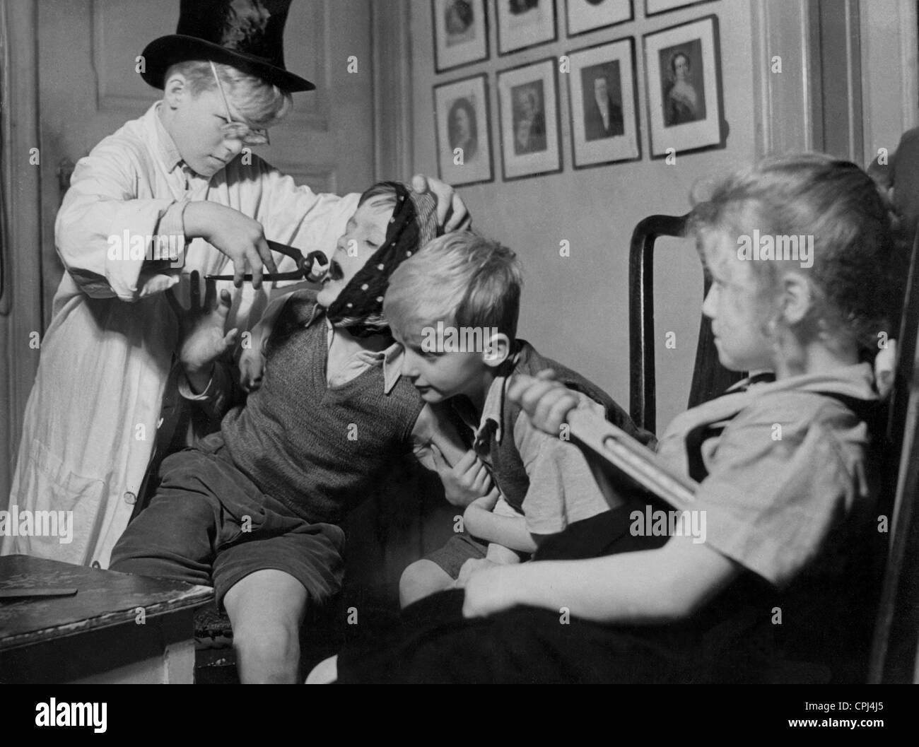 Doctor playing Black and White Stock Photos & Images - Alamy