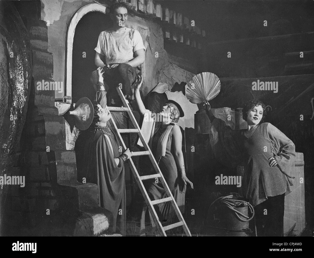 Tony van Eyck, Bernhard Minetti and Lotte Bethge in 'Der heilige ...