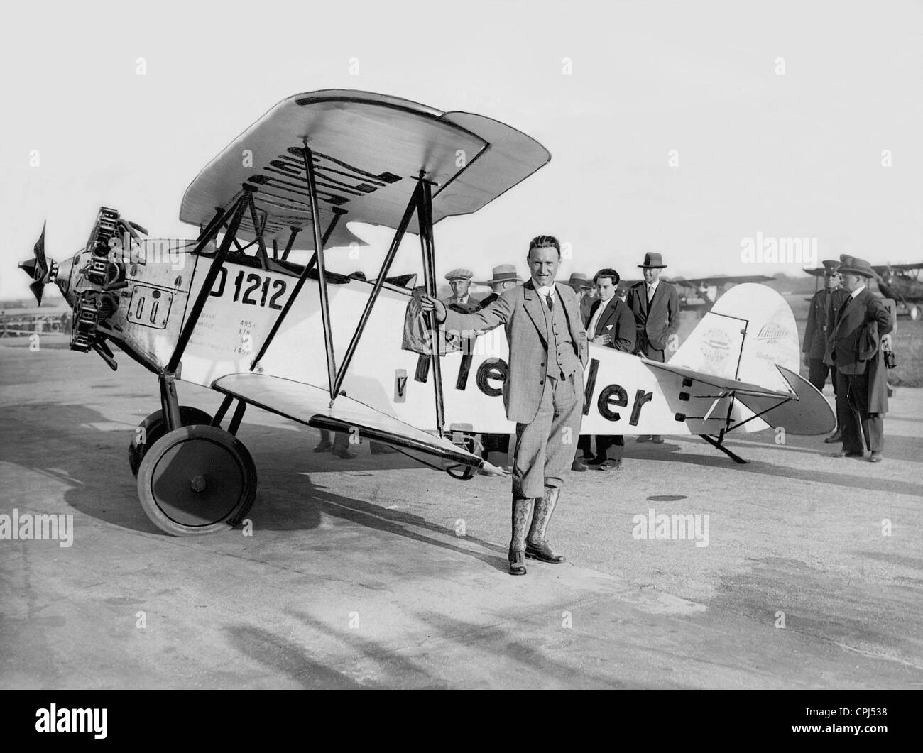 Gerhard Fieseler with his 'Schwalbe', 1927 Stock Photo - Alamy