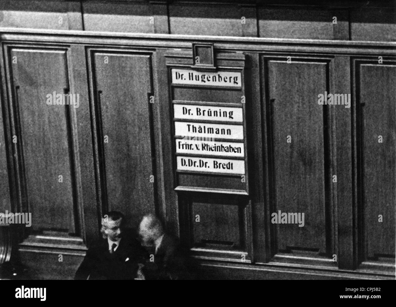 The list of speakers at a reichstag session in 1930 hi-res stock ...