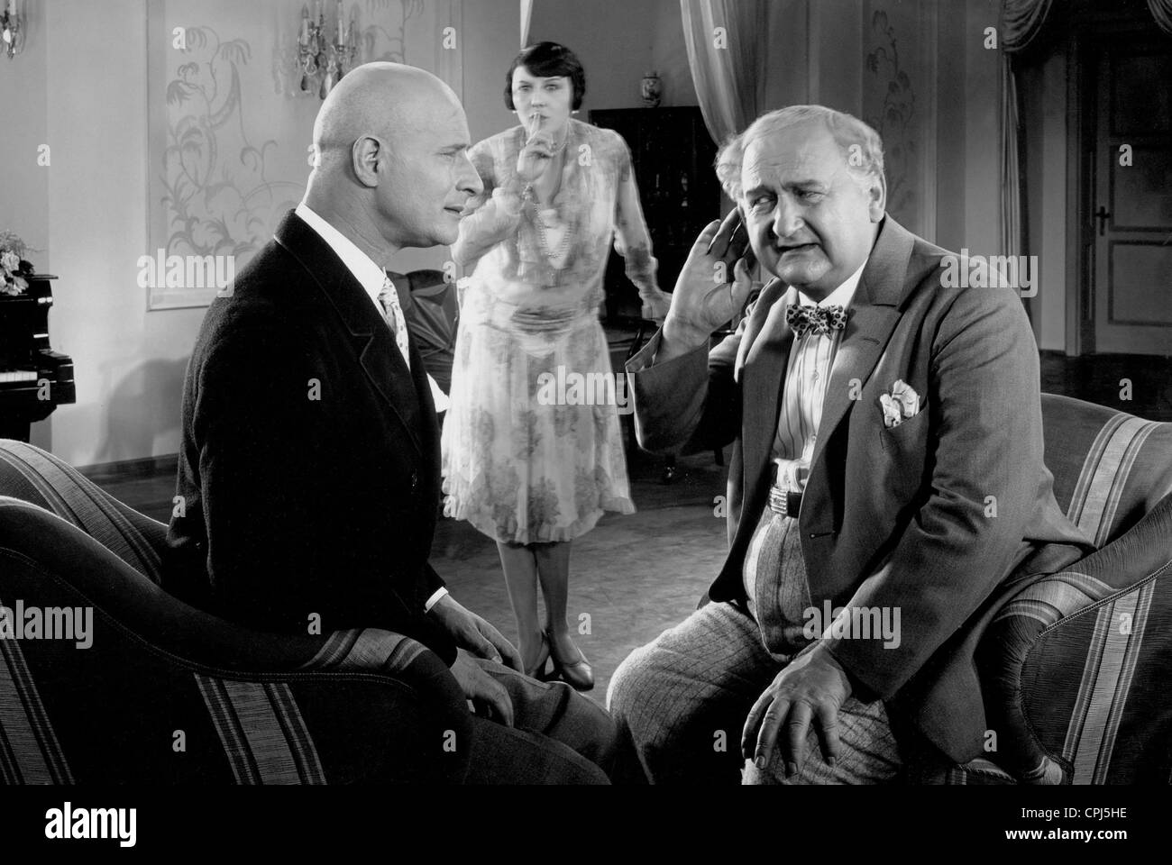 Film scene with Jakob Tiedtke in 'You Walk So Softly', 1928 Stock Photo ...