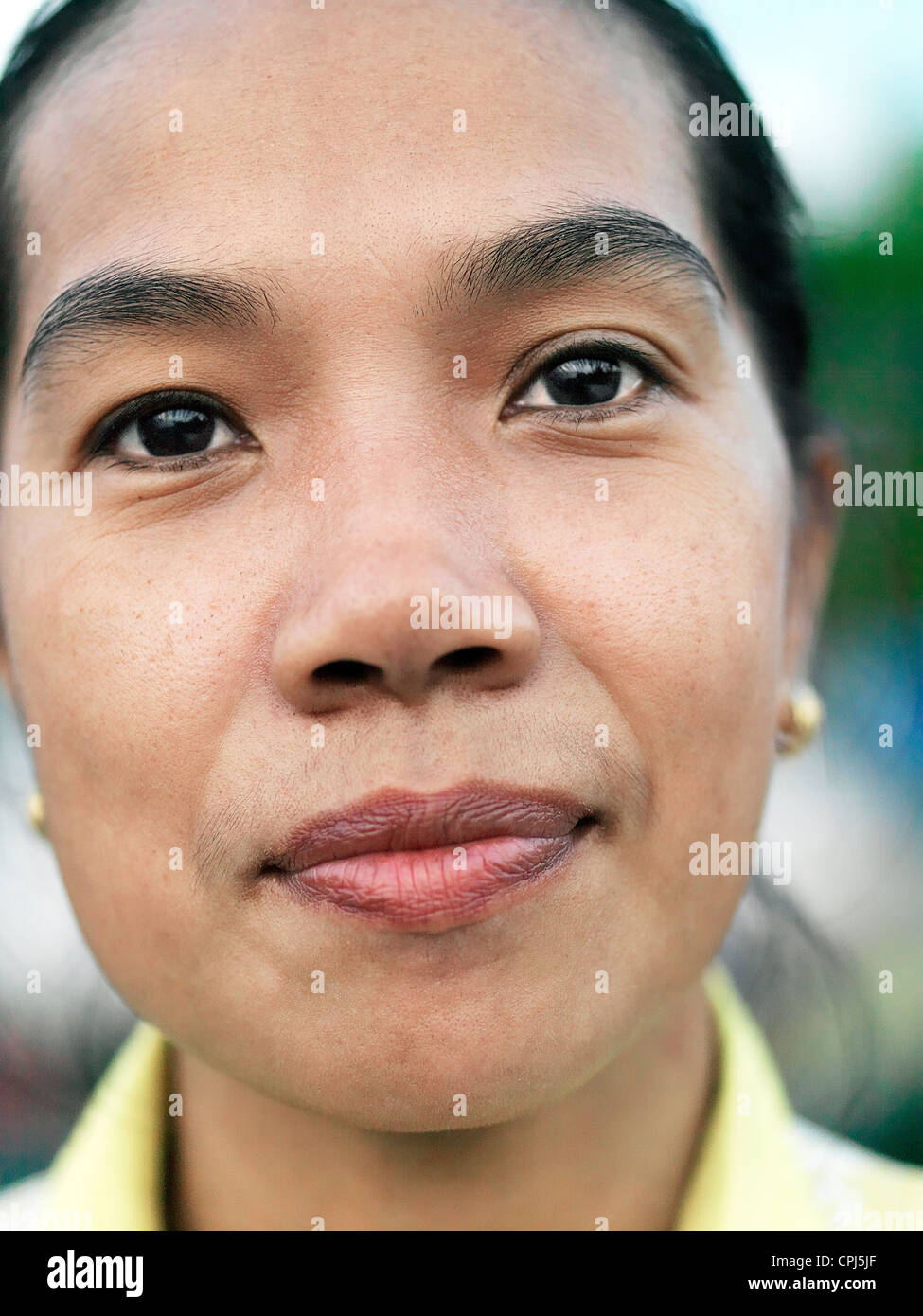 A portrait of a Malaysian woman in the town of Johor Lama Stock Photo ...