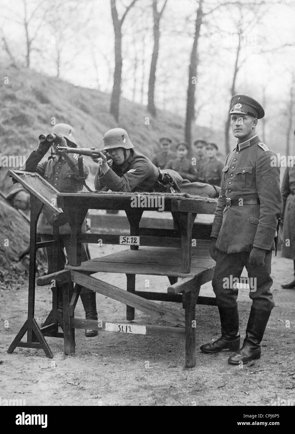 National Defense soldiers at a shooting stand, 1933 Stock Photo - Alamy