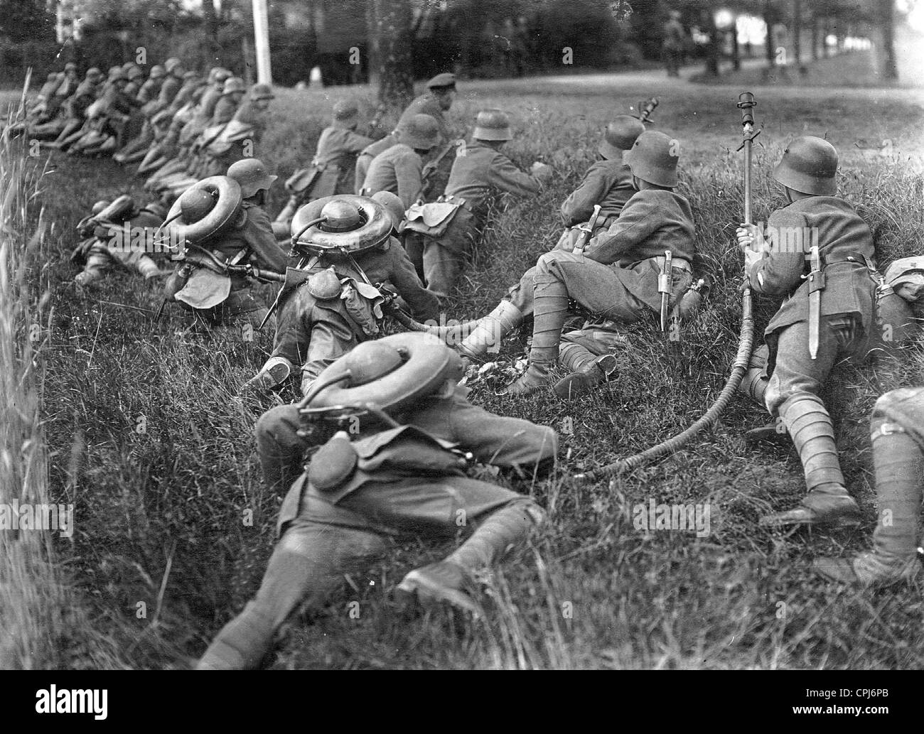 National Defense soldiers at an exercise, 1919 Stock Photo - Alamy