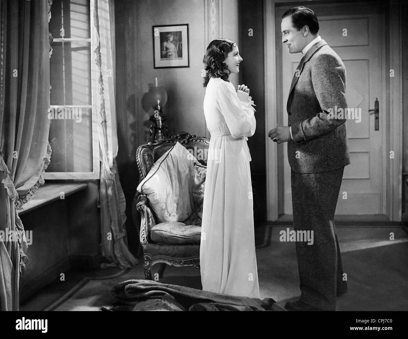 Hansi Knoteck and Hans Stuewe in 'The Saint and Her Fool', 1935 Stock ...