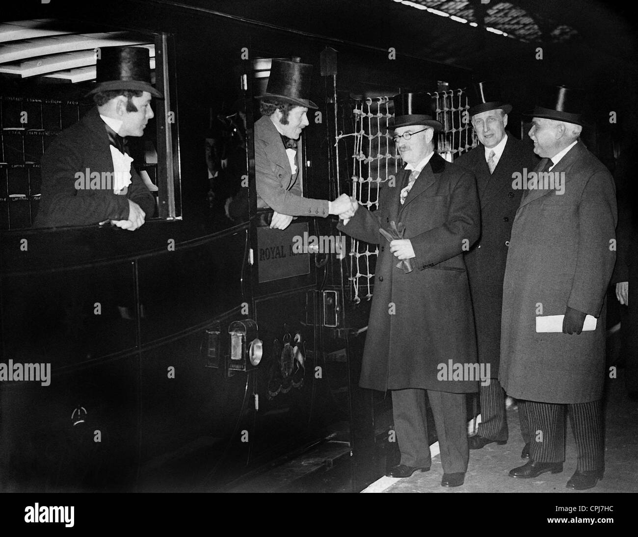 Major Tryon, Sir Harry Twyford and Josiah Stamp at an opening in the ...