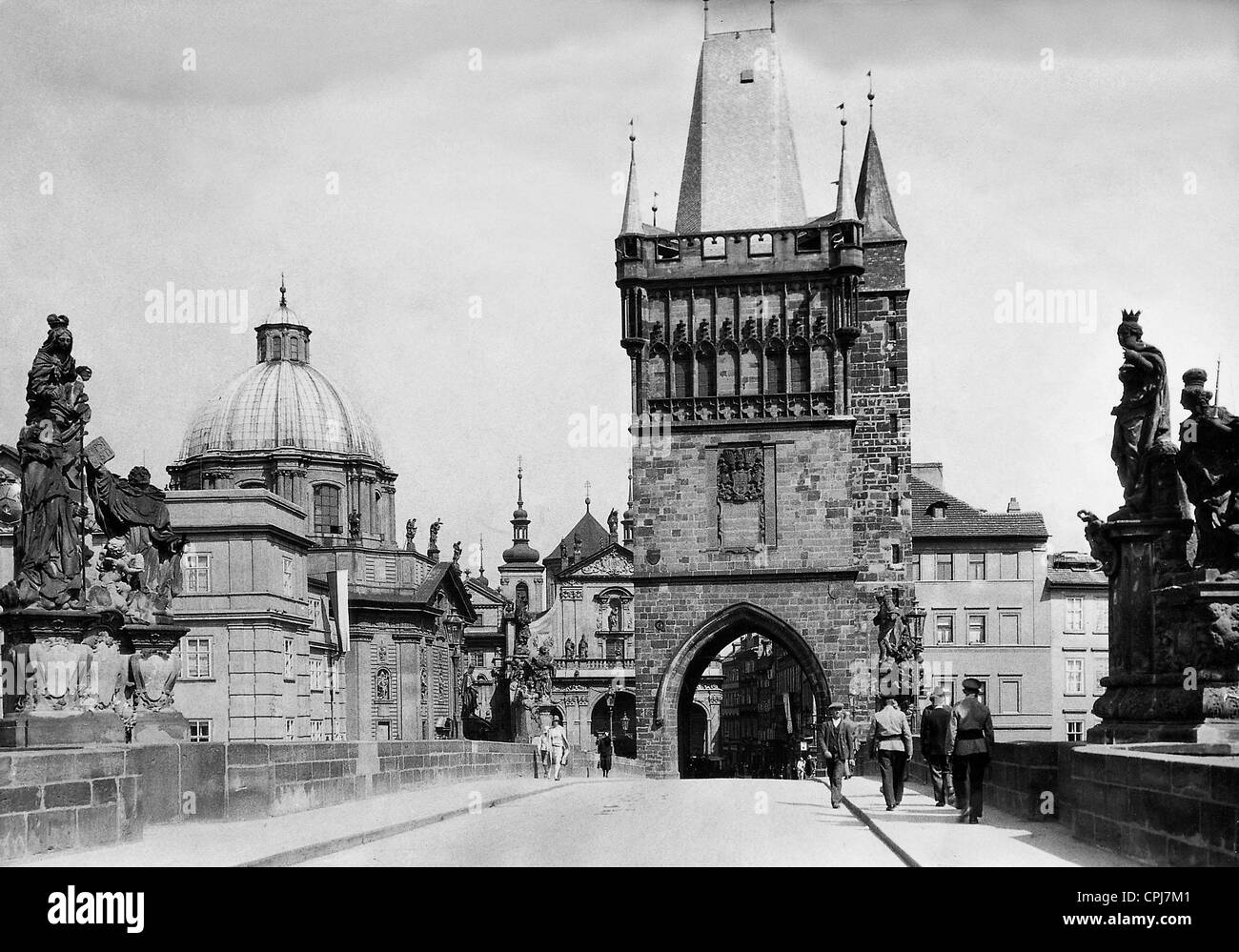 The Charles Bridge in Prague, 1942 Stock Photo - Alamy