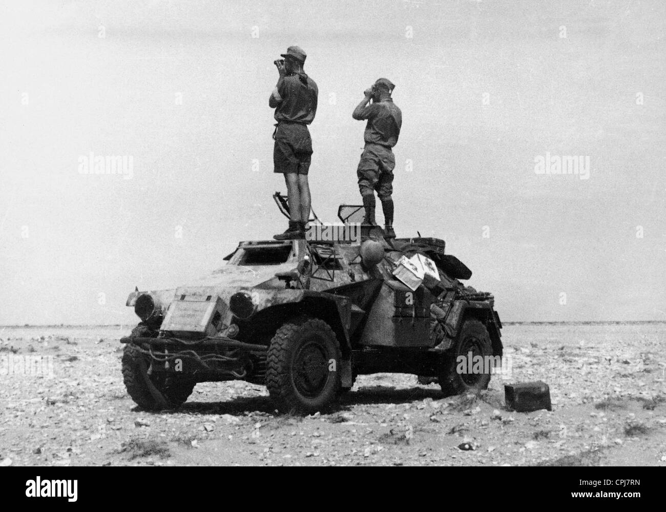 German reconnaissance vehicle in North Africa, 1942 Stock Photo - Alamy