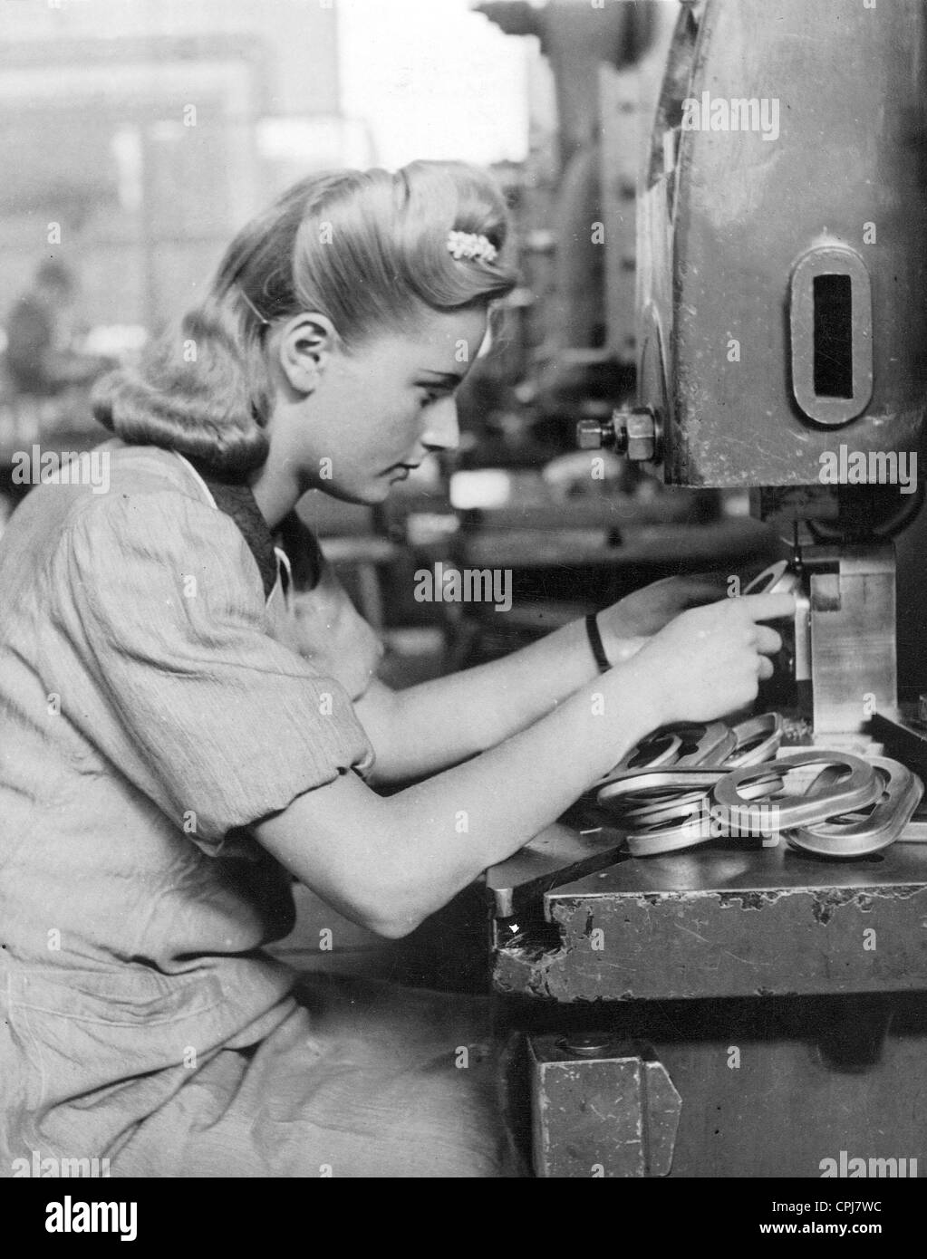 Woman in a German war factory, 1943 Stock Photo - Alamy