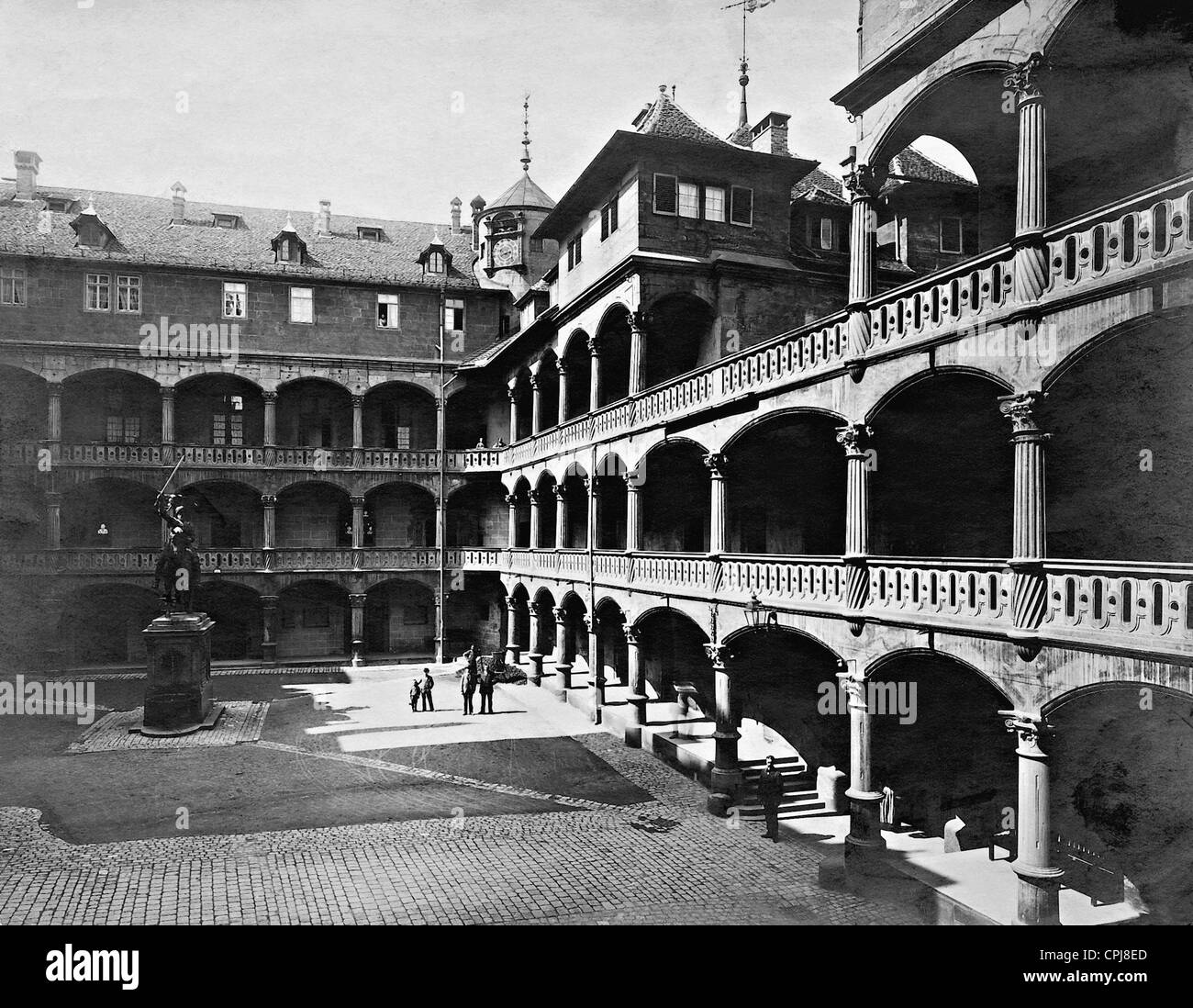Courtyard of the Old Castle in Stuttgart Stock Photo - Alamy