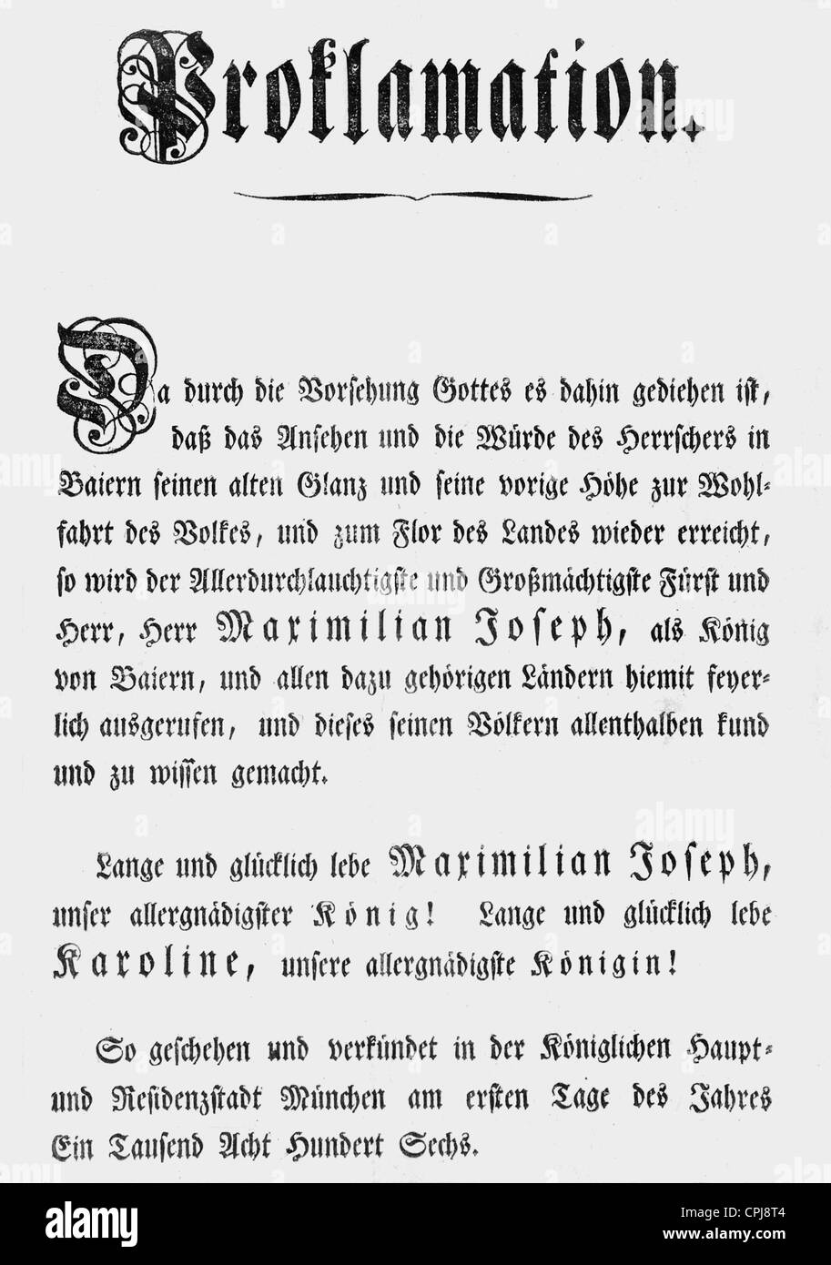 Royal proclamation hi-res stock photography and images - Alamy