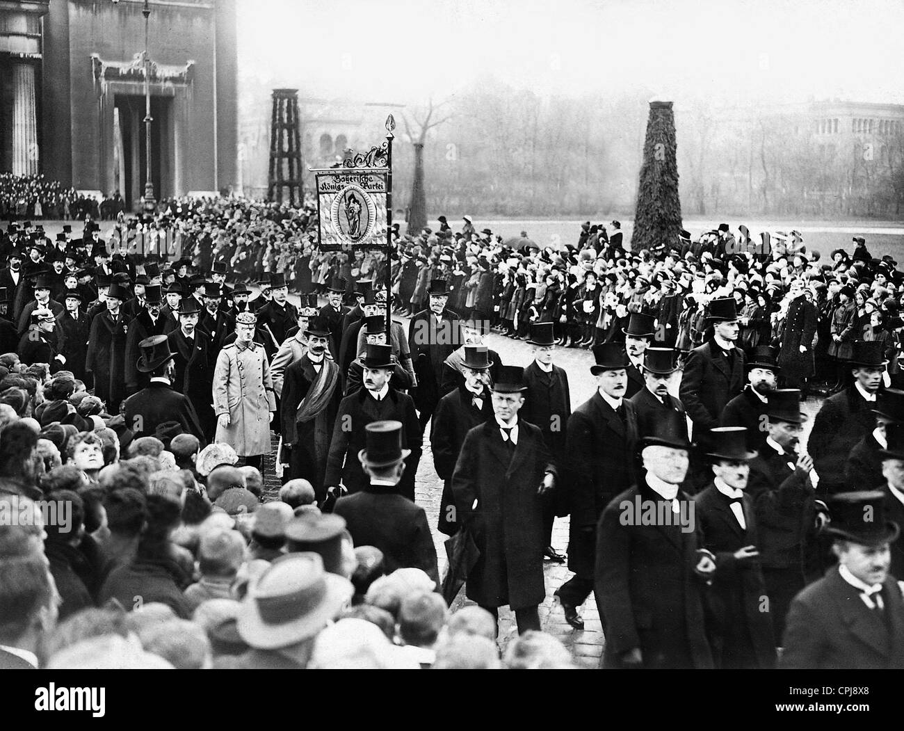 Funeral procession in honor Black and White Stock Photos & Images - Alamy