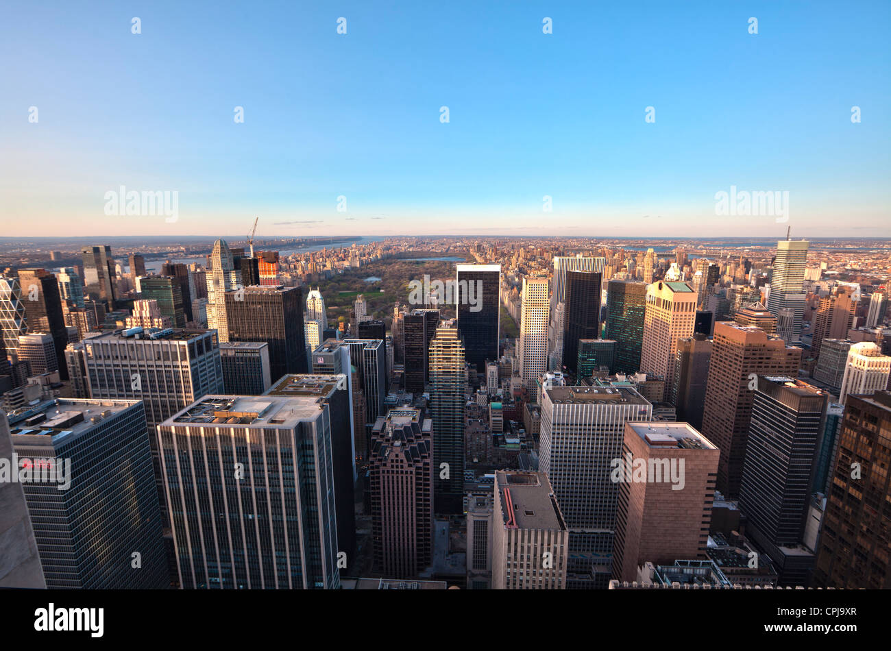 Aerial view rockefeller center new york hi-res stock photography and ...