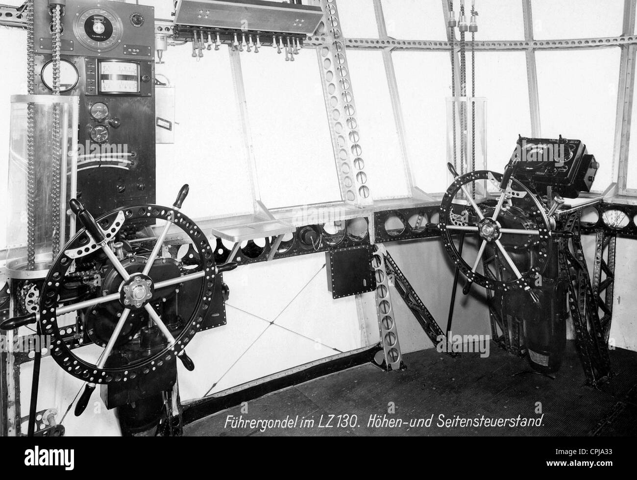 Steering station of the airship LZ 130, 1938 Stock Photo - Alamy