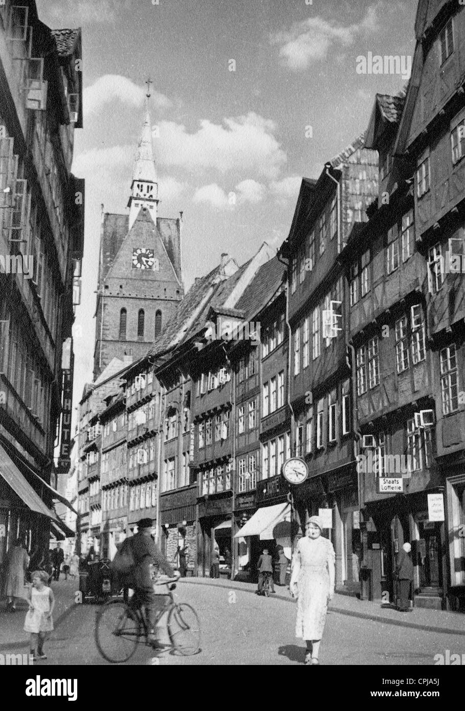 Scene in the Old Town of Hannover Stock Photo - Alamy