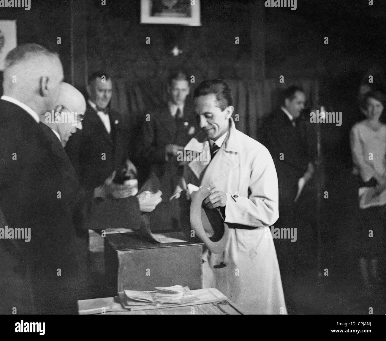 Joseph Goebbels in a polling station in Berlin, 1933 Stock Photo - Alamy