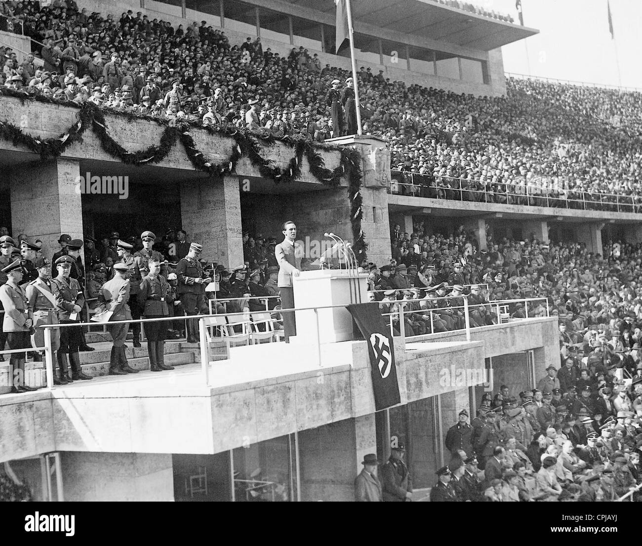 Joseph Goebbels at the May Day rally, 1937 Stock Photo - Alamy