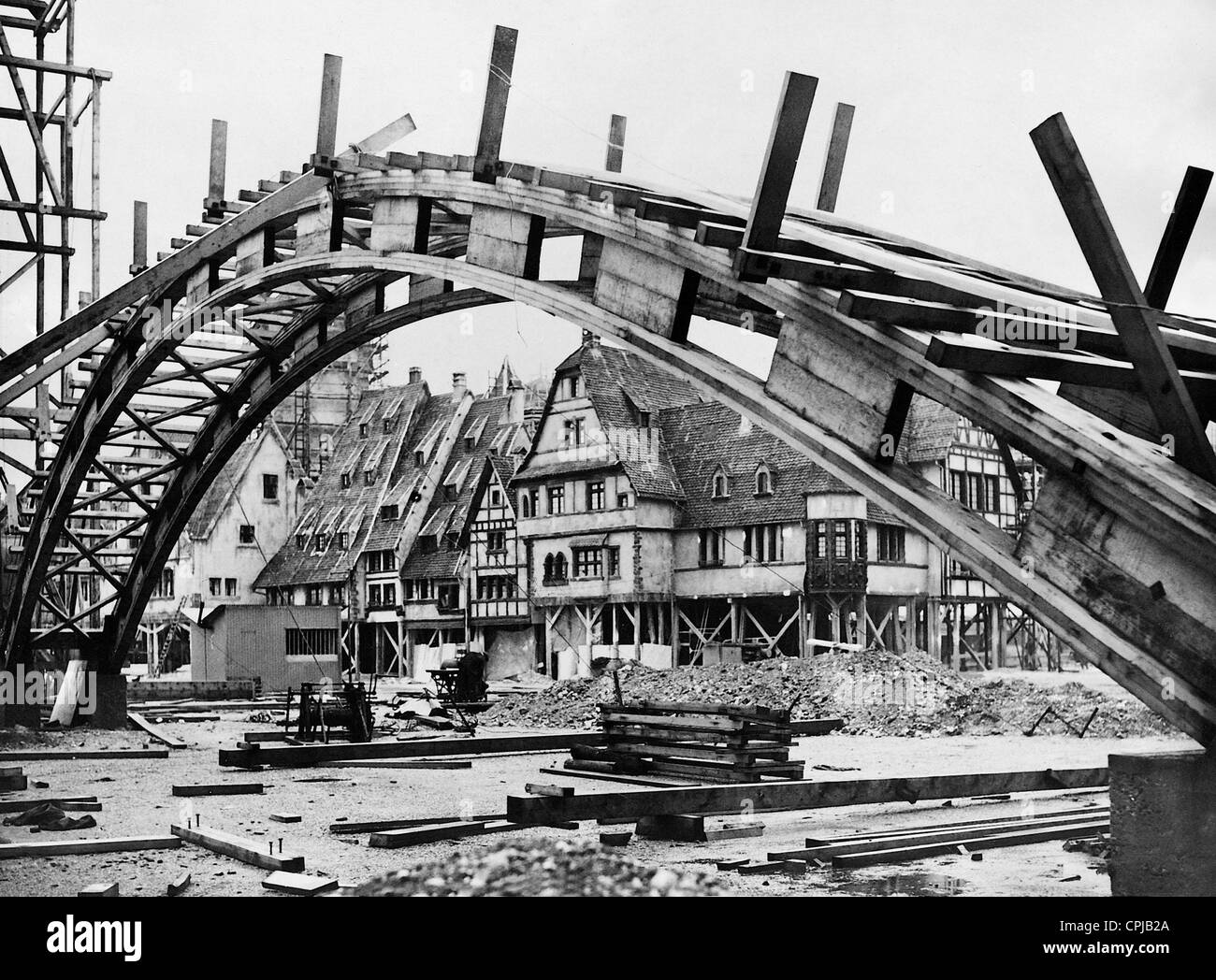 Construction works for the World Exhibition, 1937 Stock Photo - Alamy