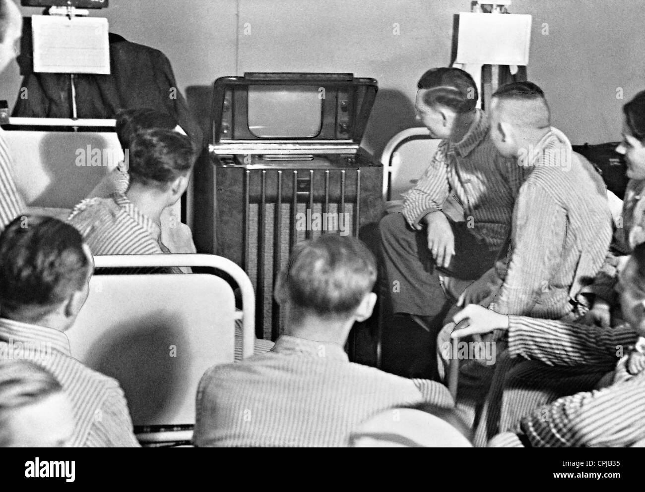 Television set in the hospital ward, 1941 Stock Photo - Alamy