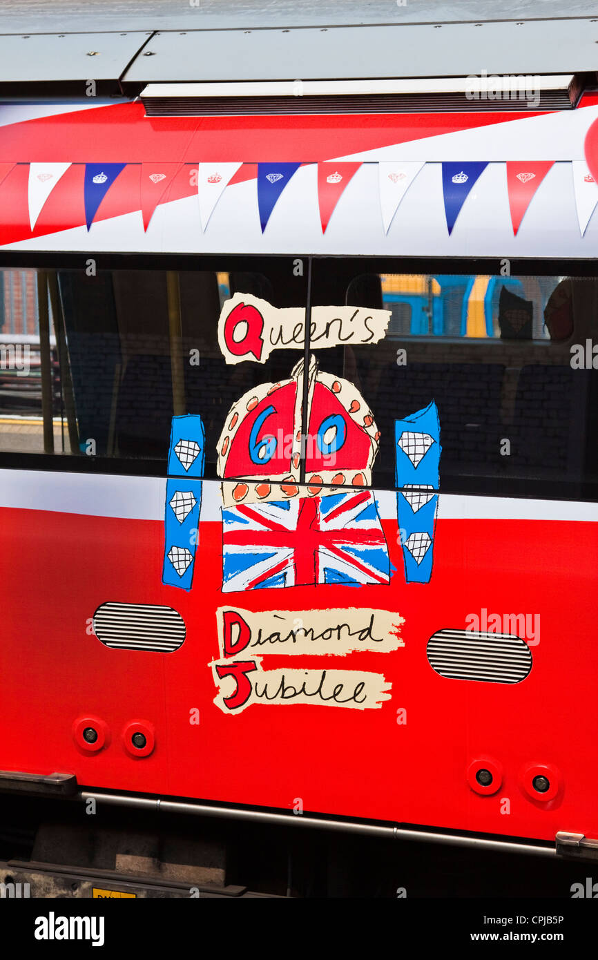 Jubilee line carriage for diamond jubilee Stock Photo - Alamy