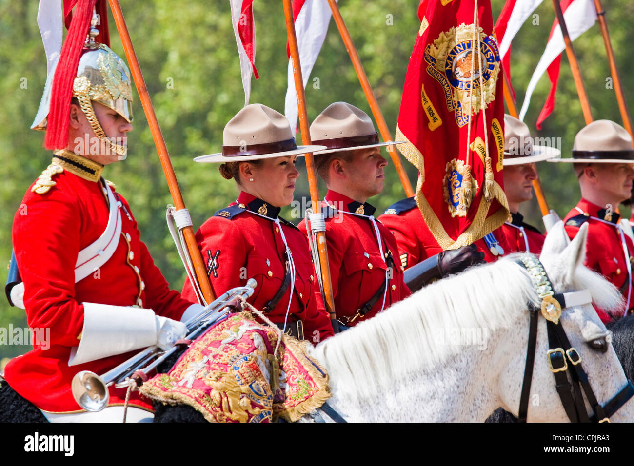 Royal Canadian Mounted Police in London Stock Photo - Alamy