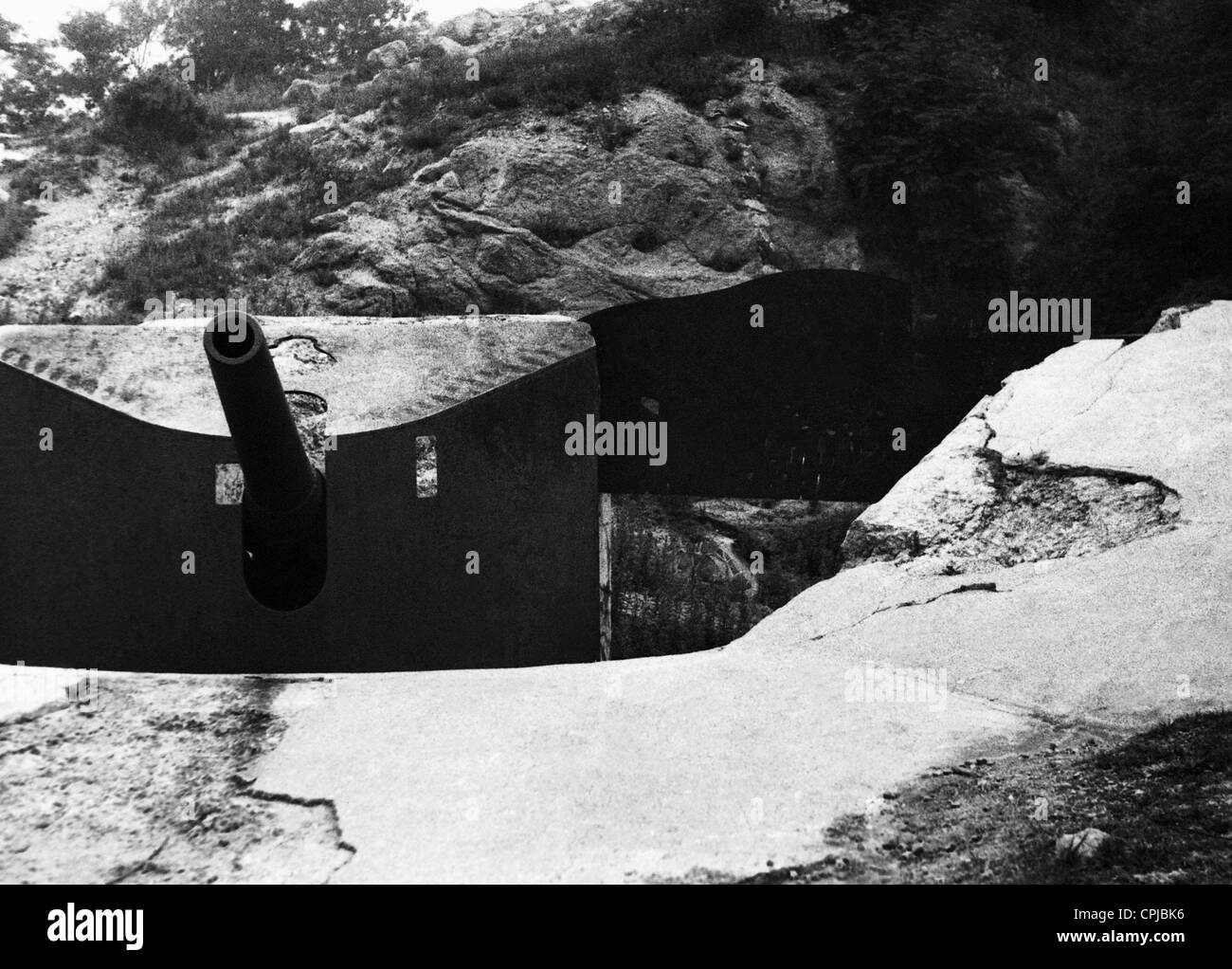 German fortifications in Qingdao, 1935 Stock Photo - Alamy
