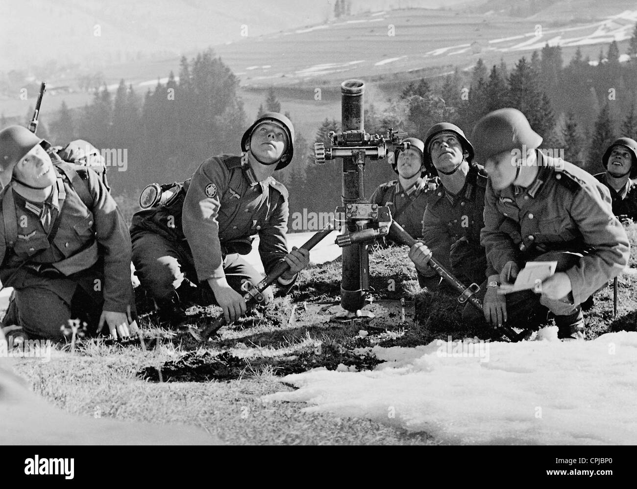 German soldiers with a grenade launcher Stock Photo - Alamy