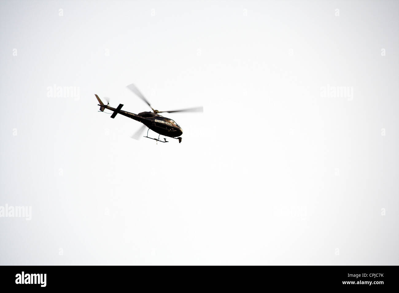 BBC helicopter flying overhead, Manchester City Premier League Trophy ...