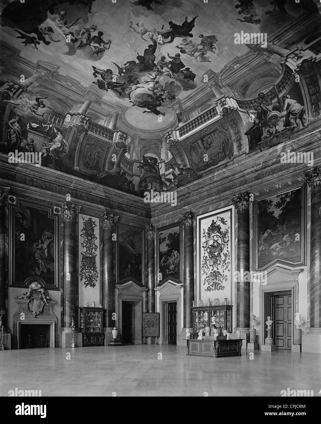 Grand Hall in Liechtenstein Palace in Vienna, 1941 Stock Photo - Alamy