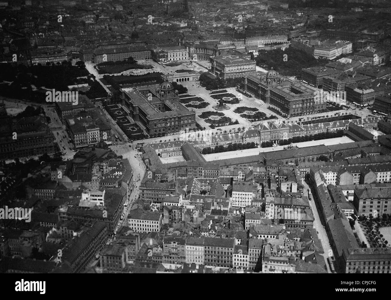Vienna birds eye view Black and White Stock Photos & Images - Alamy