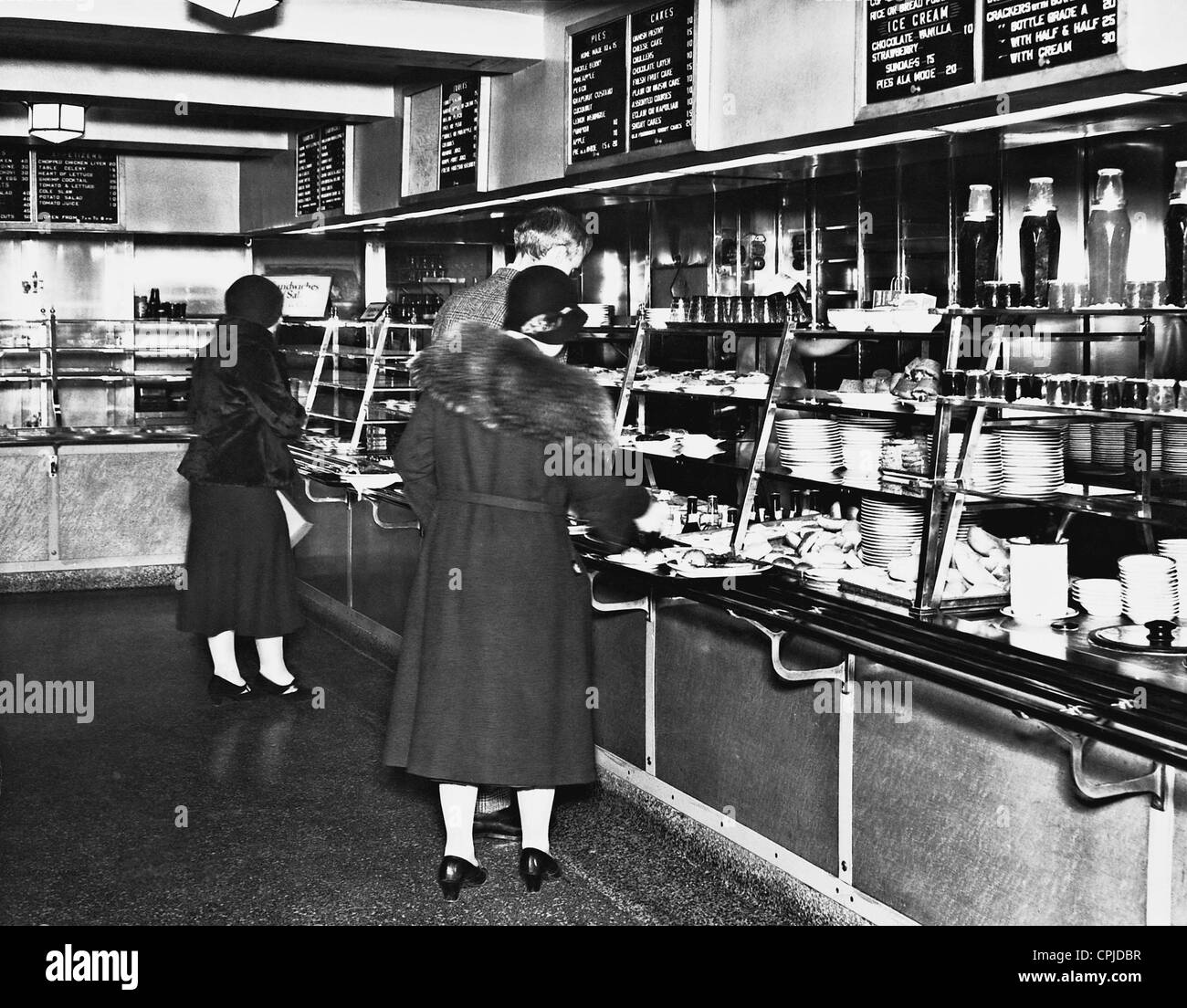 Cafeteria Black and White Stock Photos & Images - Alamy