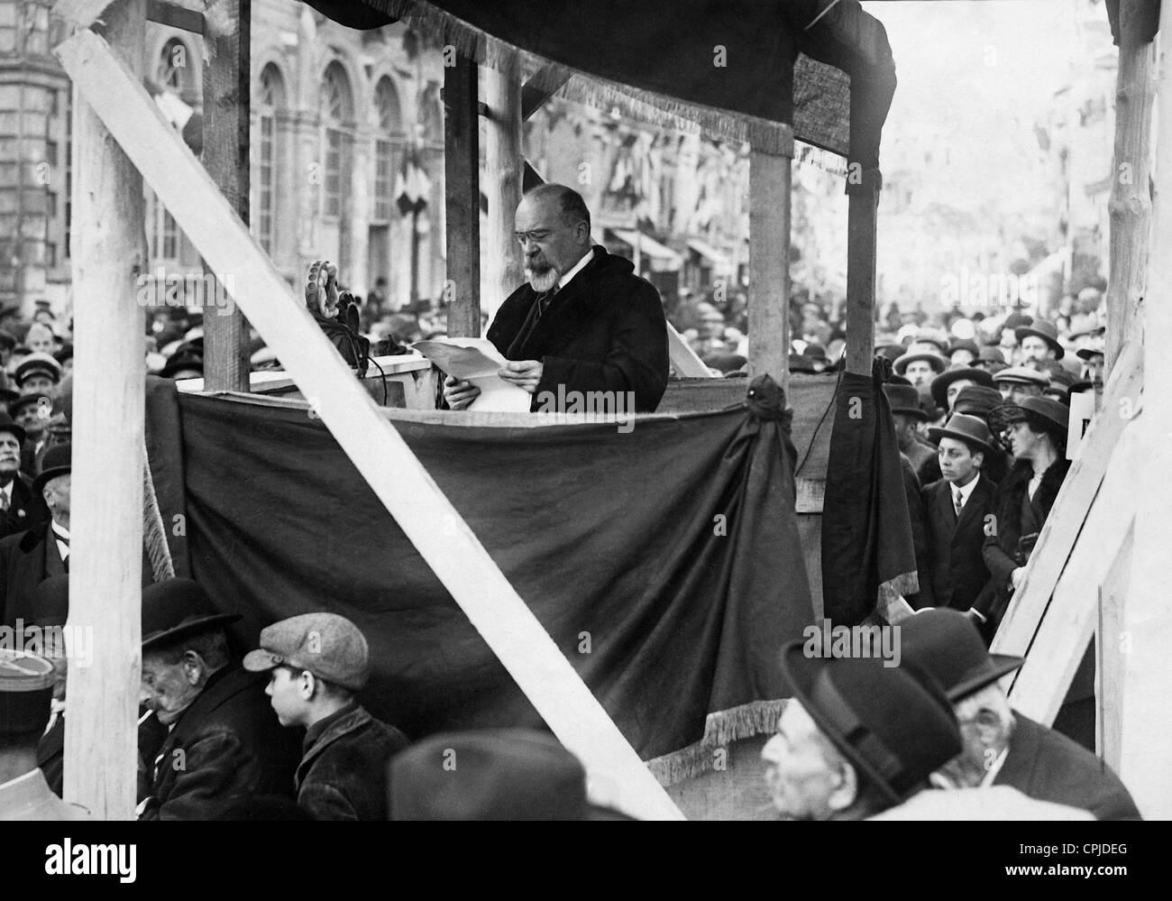Jean Louis Barthou at the inauguration of a monument, 1926 Stock Photo ...