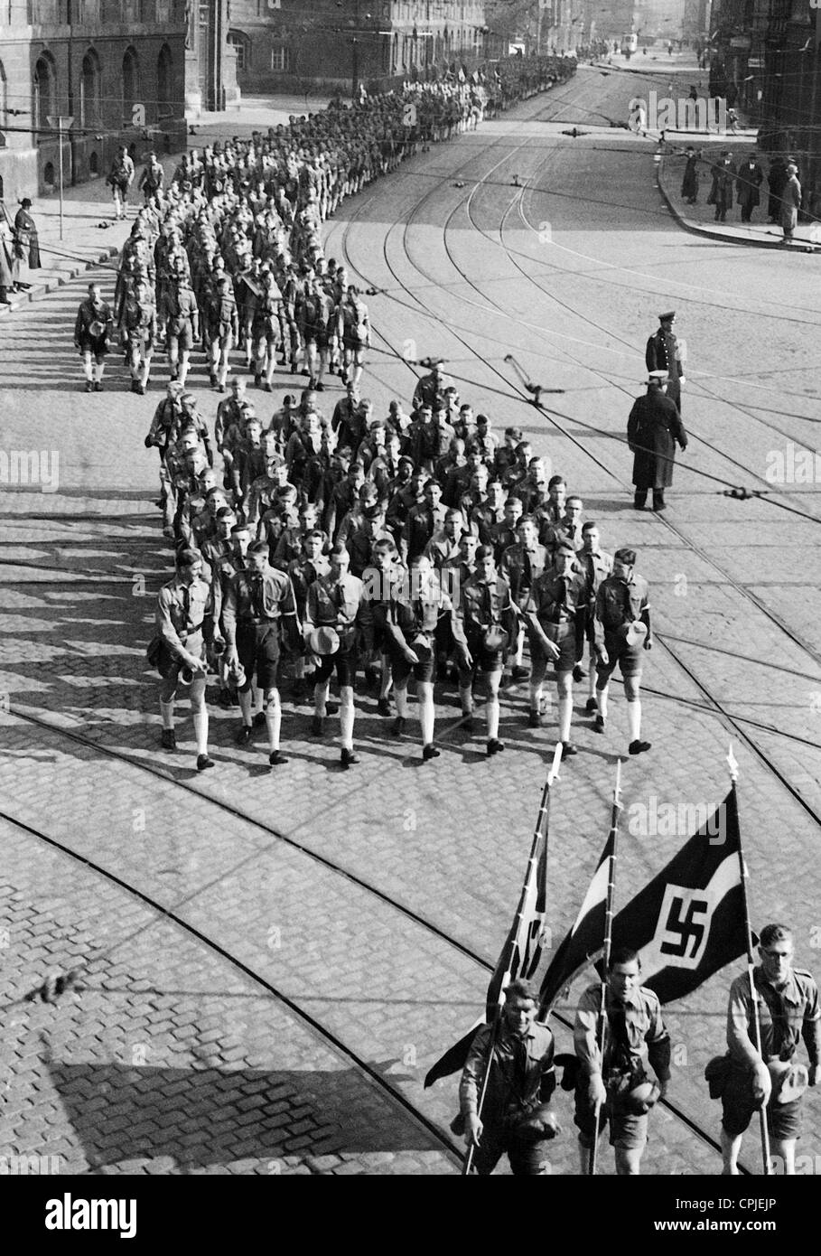 March through city Black and White Stock Photos & Images - Alamy