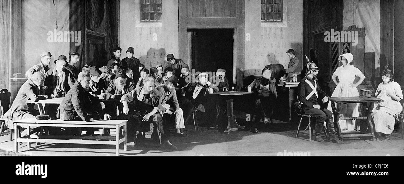 Max Reinhardt staging of Gerhard Hauptmann's 'The Weavers', 1910 Stock ...