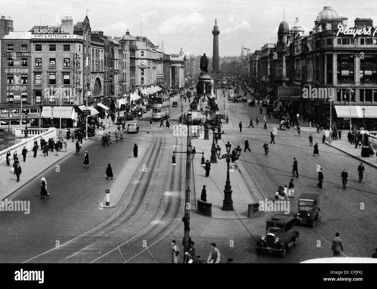 The O'Conell Street in Dublin, 1936 Stock Photo - Alamy