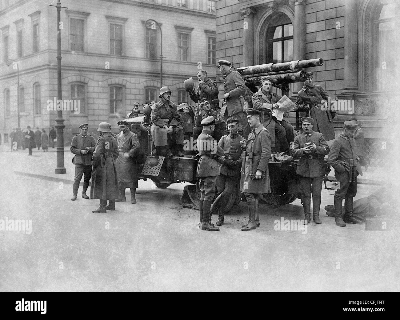 Free Corps soldiers in Berlin, 1919 Stock Photo - Alamy