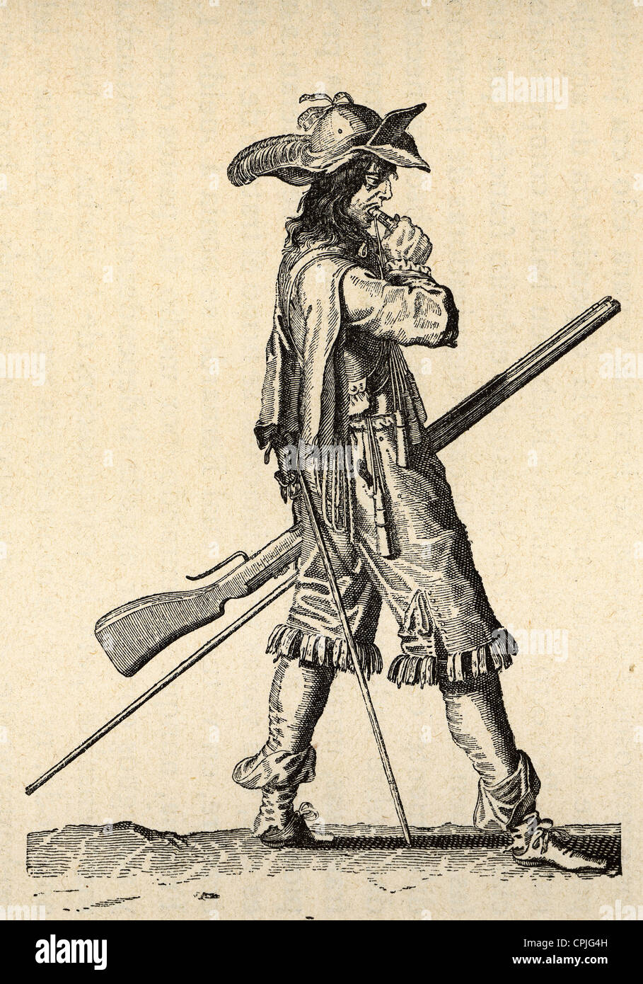 Army of the 18th century. France. Musketeer of the Infantry of Louis ...