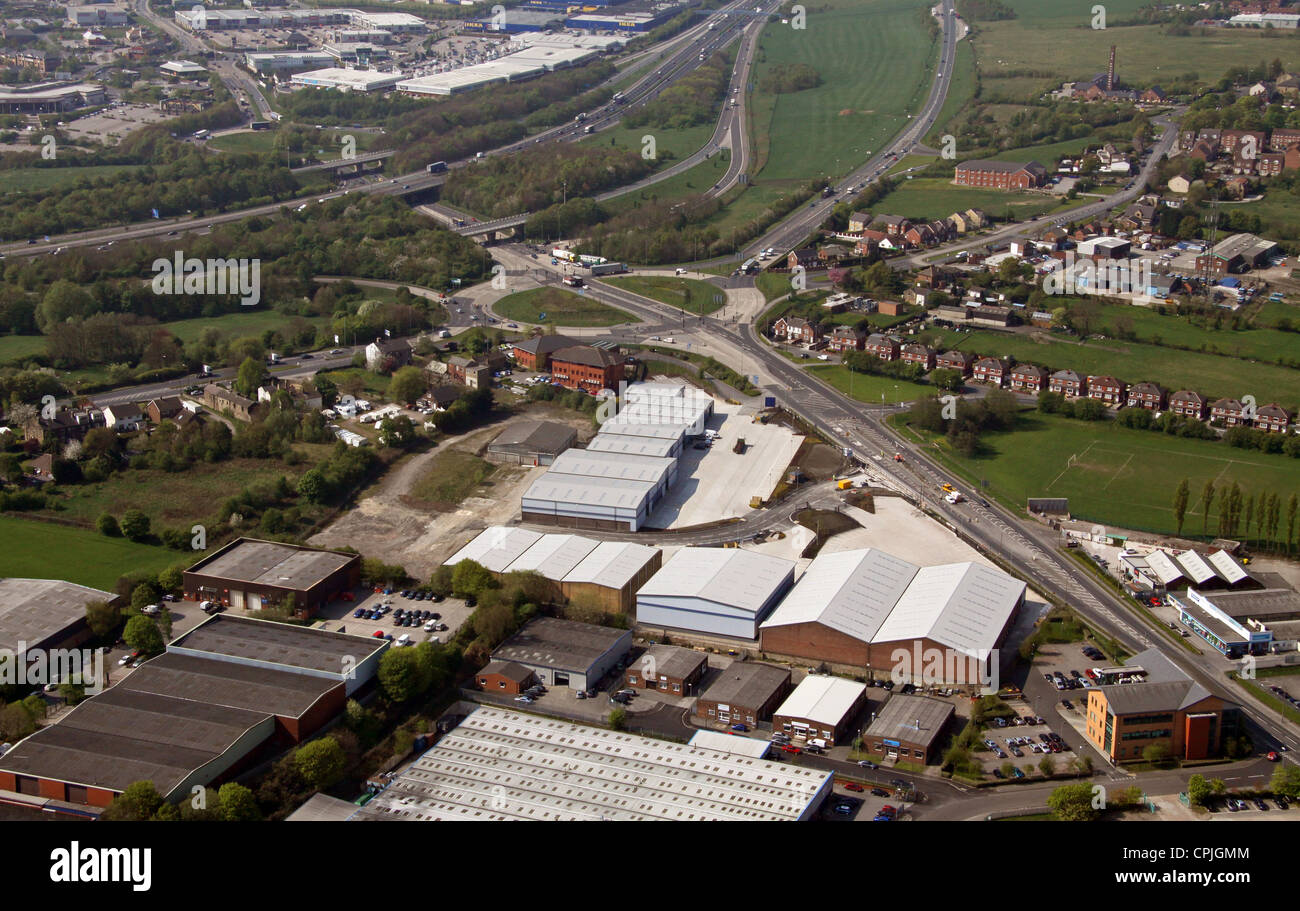 aerial view of Overland Park Estate, Gildersome, Morley, Leeds, UK ...