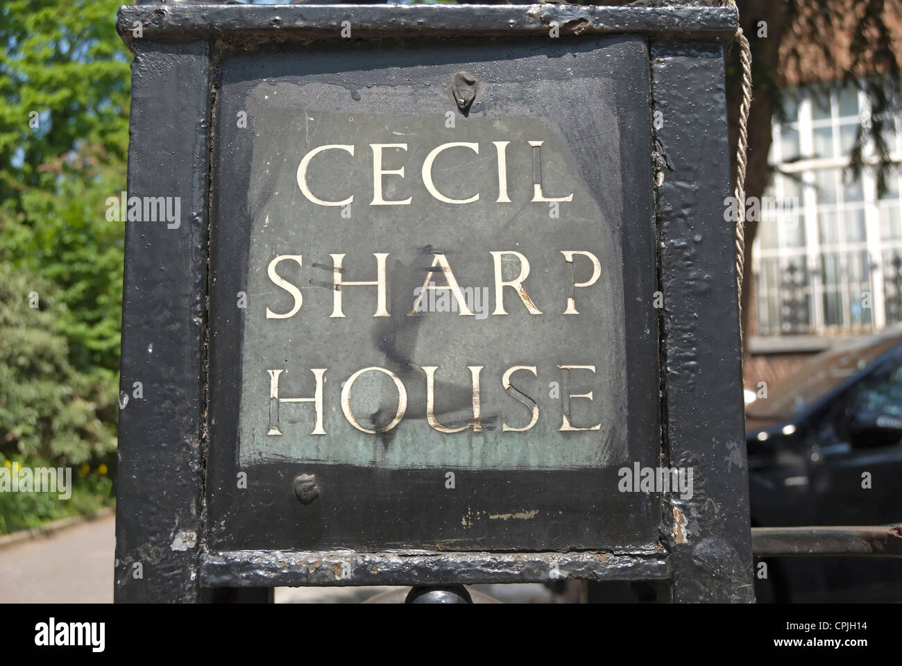 titles gatepost at cecil sharp house, home of the english folk dance ...