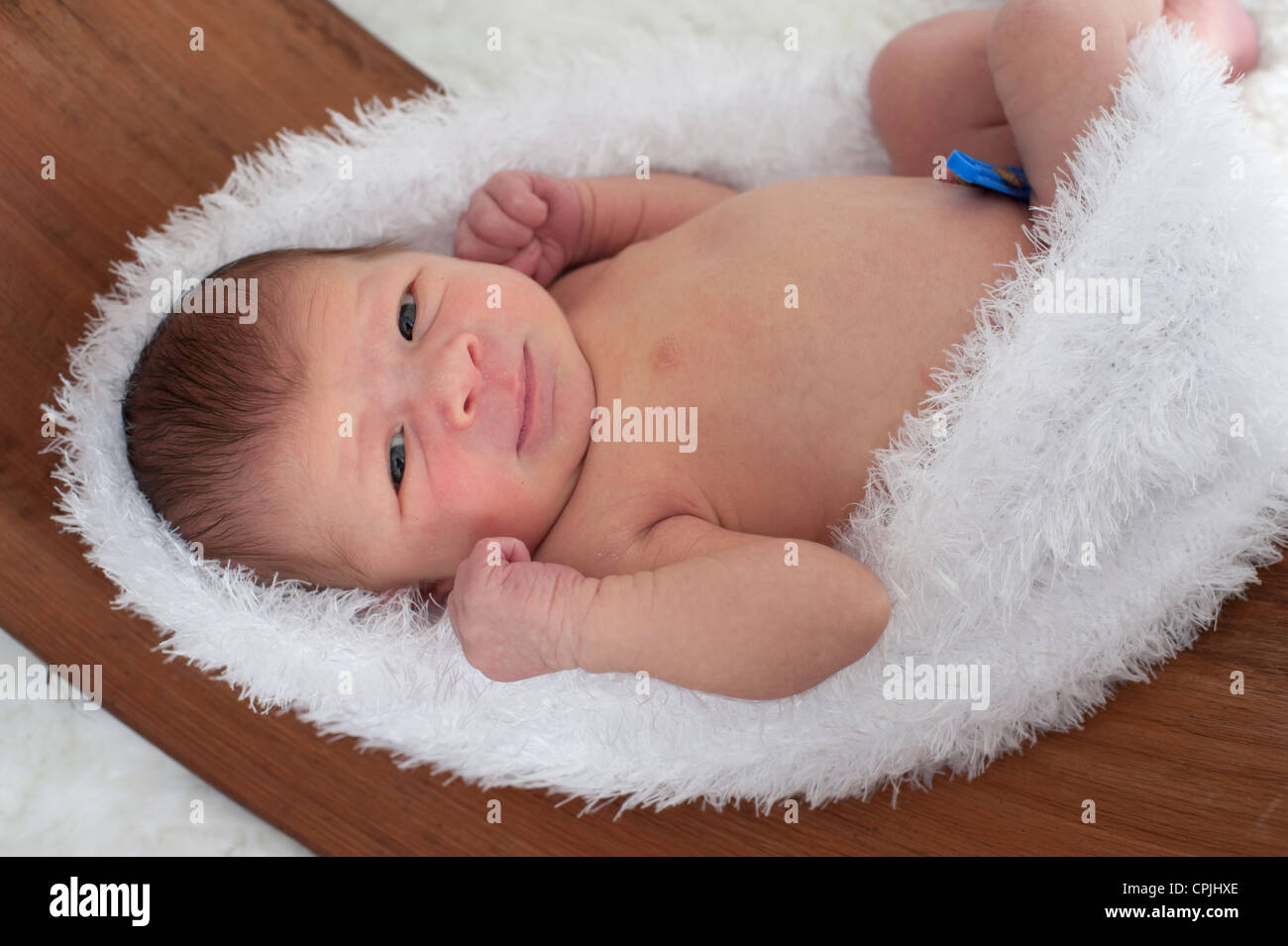 baby in white coocon Stock Photo - Alamy