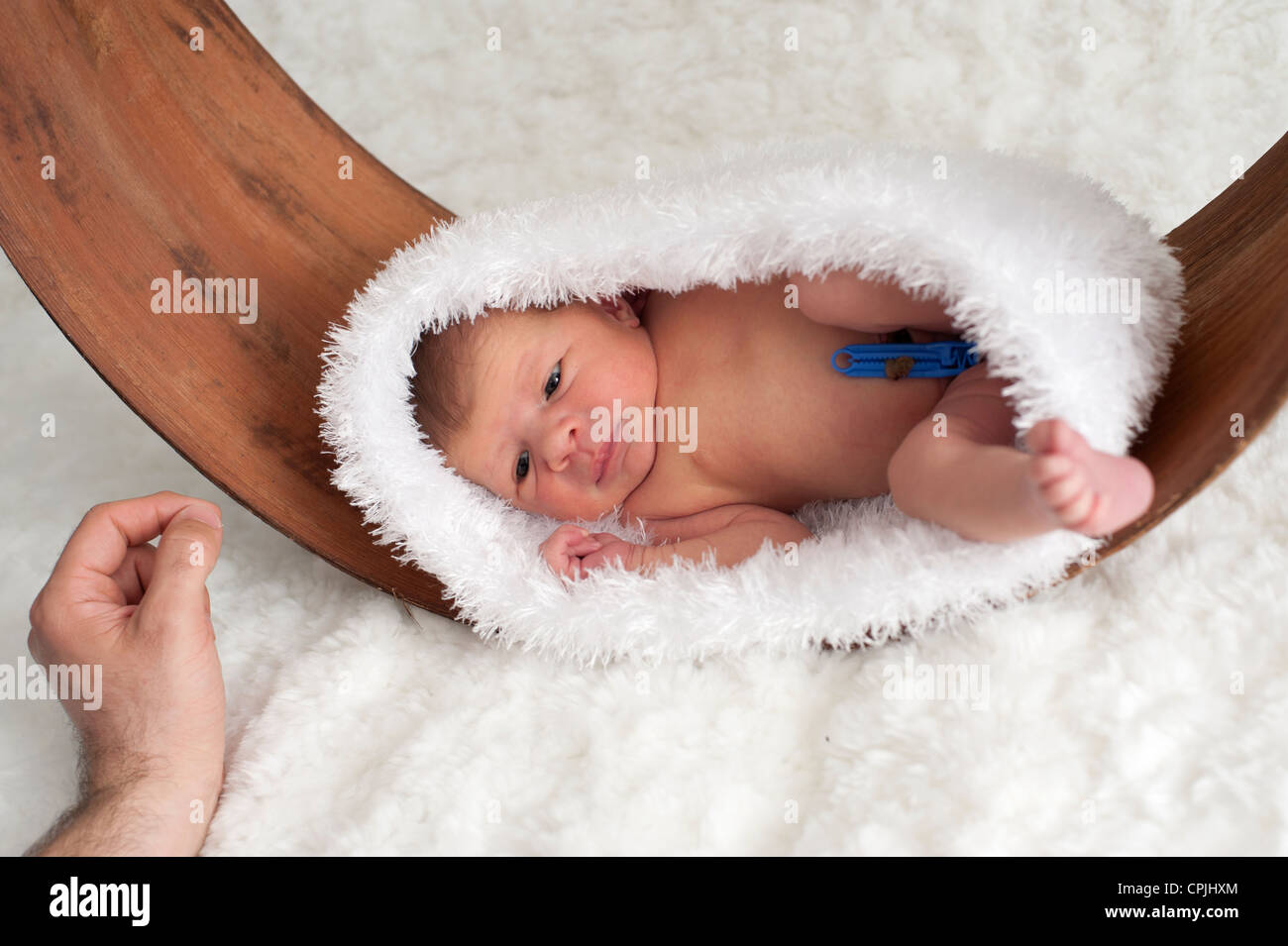 baby in white coocon Stock Photo - Alamy