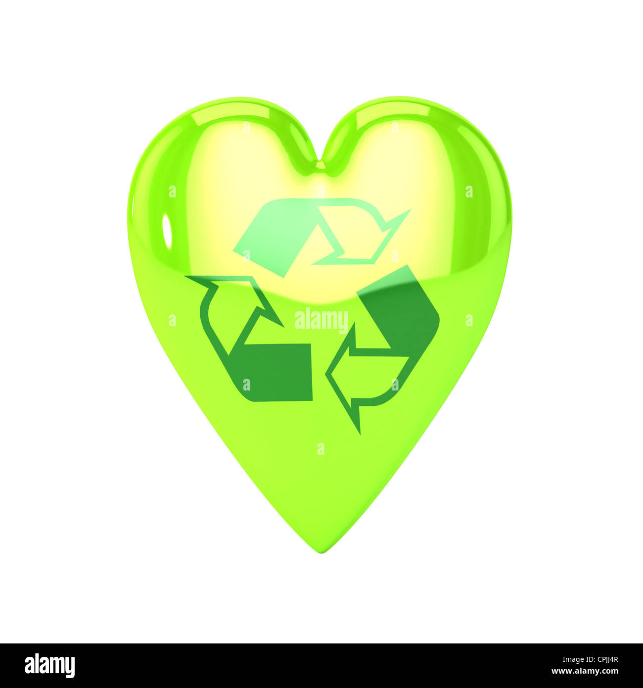 A Colourful 3d Rendered Love Recycling Heart Illustration Stock Photo ...