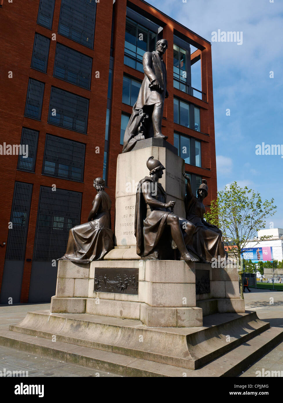 Duke of Wellington statue in Piccadilly gardens Manchester UK Stock ...