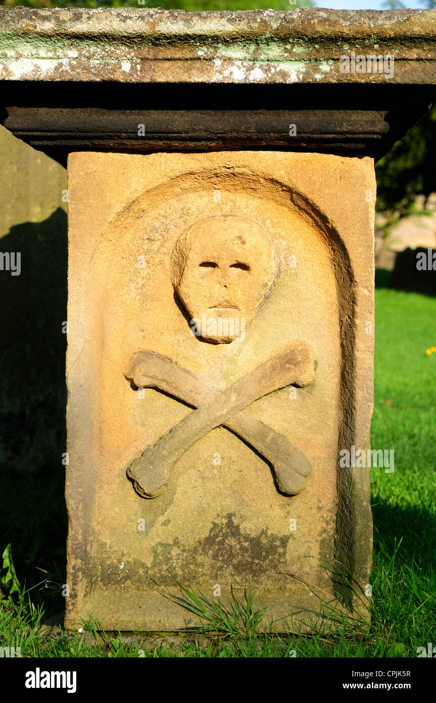 Eyam Plague Village Derbyshire England.Tombstone St Lawrence Church ...