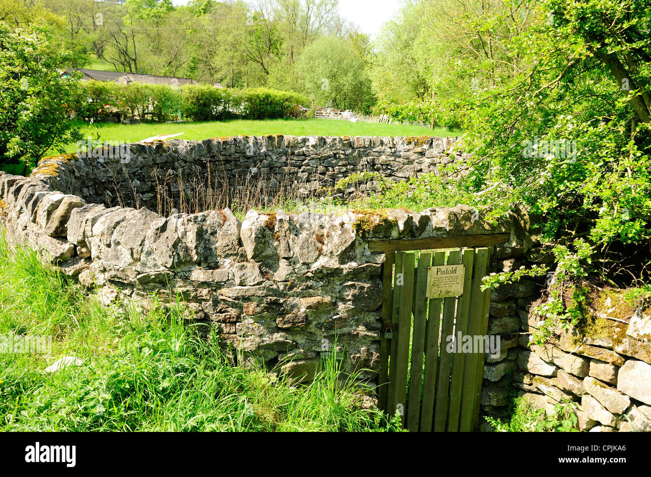 Hope Derbyshire Pinfold Stock Photo - Alamy