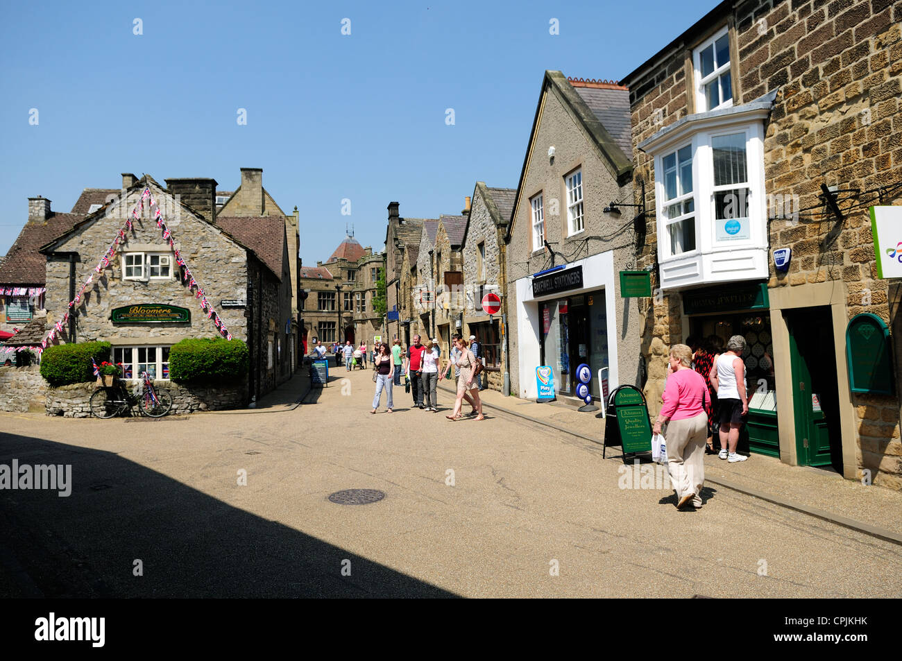 Bakewell Ancient Market Town in the Peak District Of Derbyshire England ...