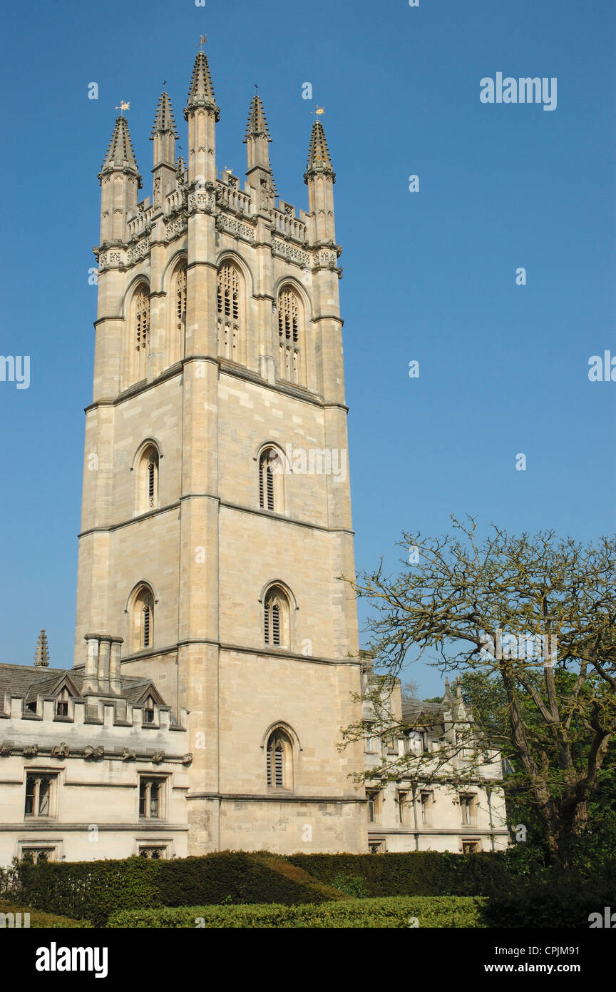 Magdalen college tower Stock Photo - Alamy