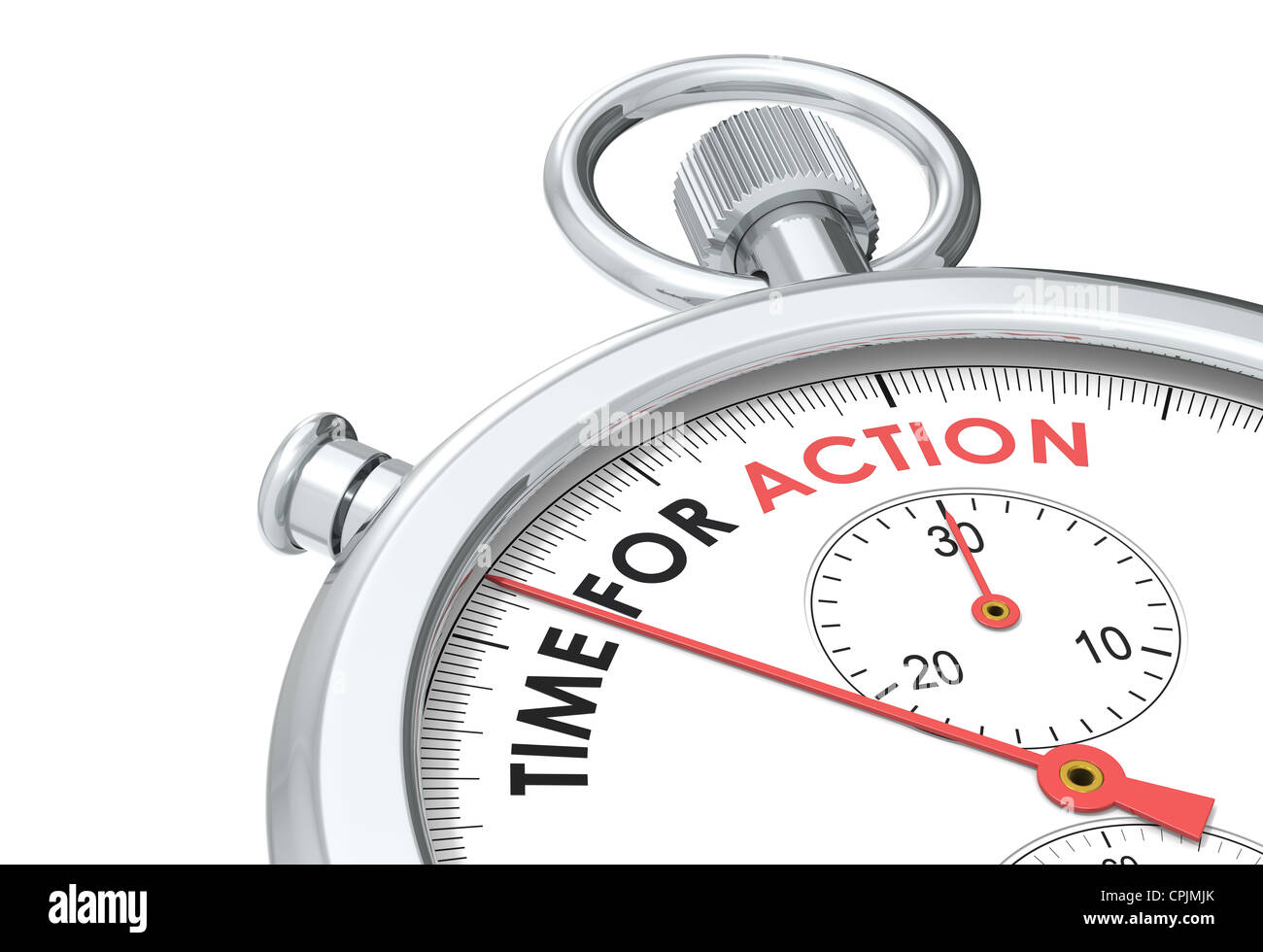 Time for Action. Stopwatch Edition Stock Photo - Alamy