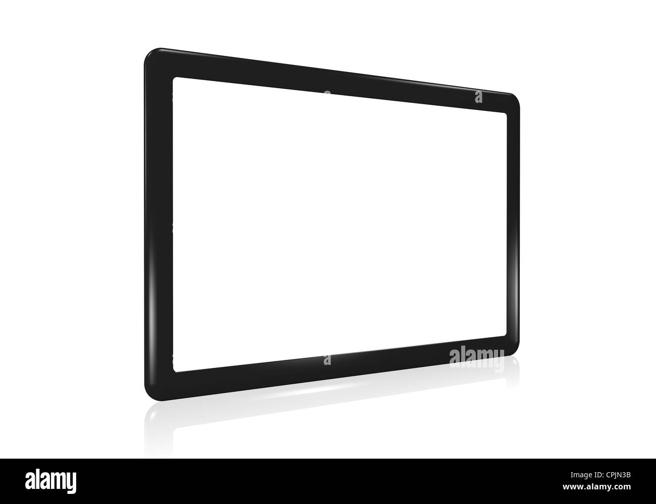 a portable tablet pc on white background Stock Photo - Alamy